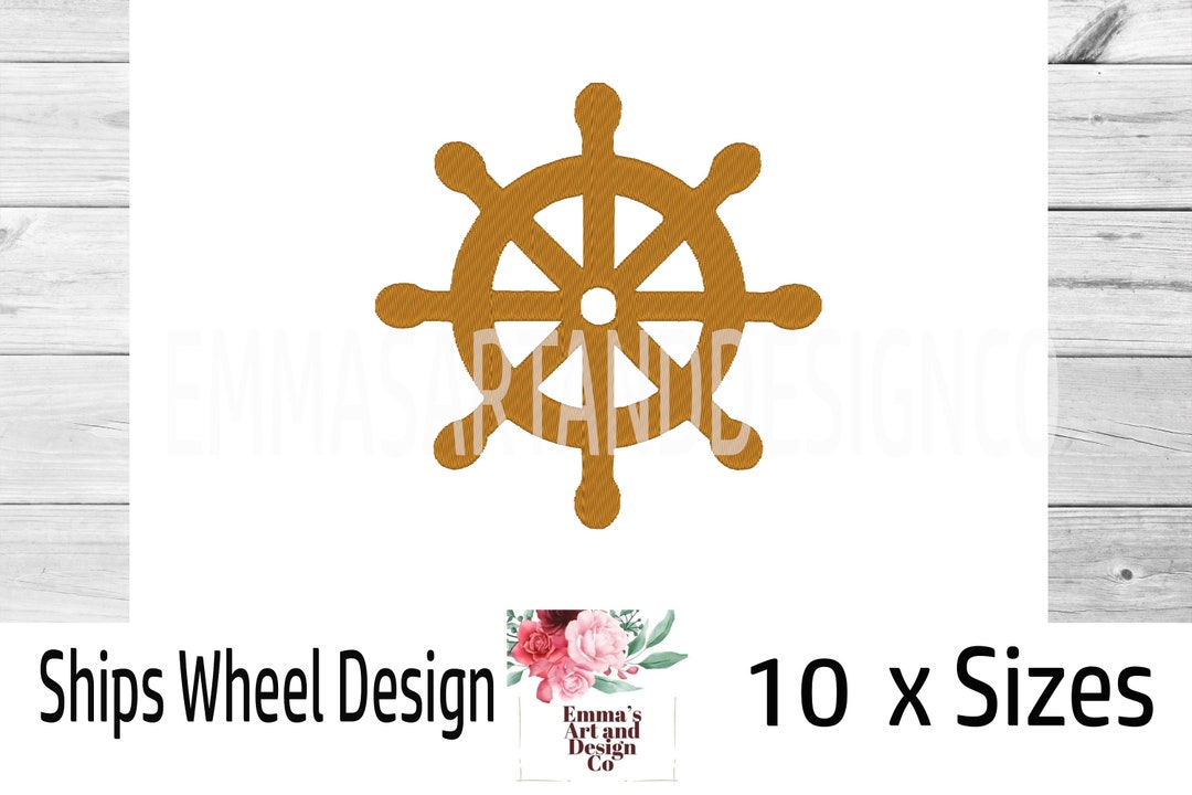 Ships Wheel Machine Embroidery Design, Pirate Ship Embroidery Designs ...