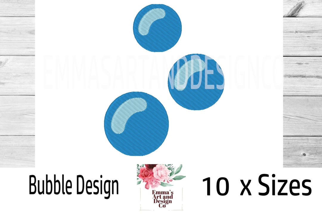 Bubble Machine Embroidery Design, Cute Bubble Embroidery Designs ...