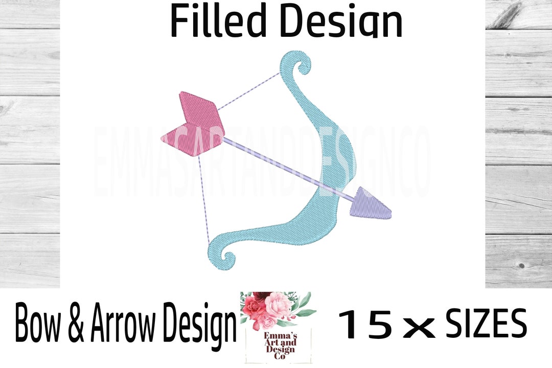 Bow and Arrow Machine Embroidery Design, Machine Embroidery Bow and ...