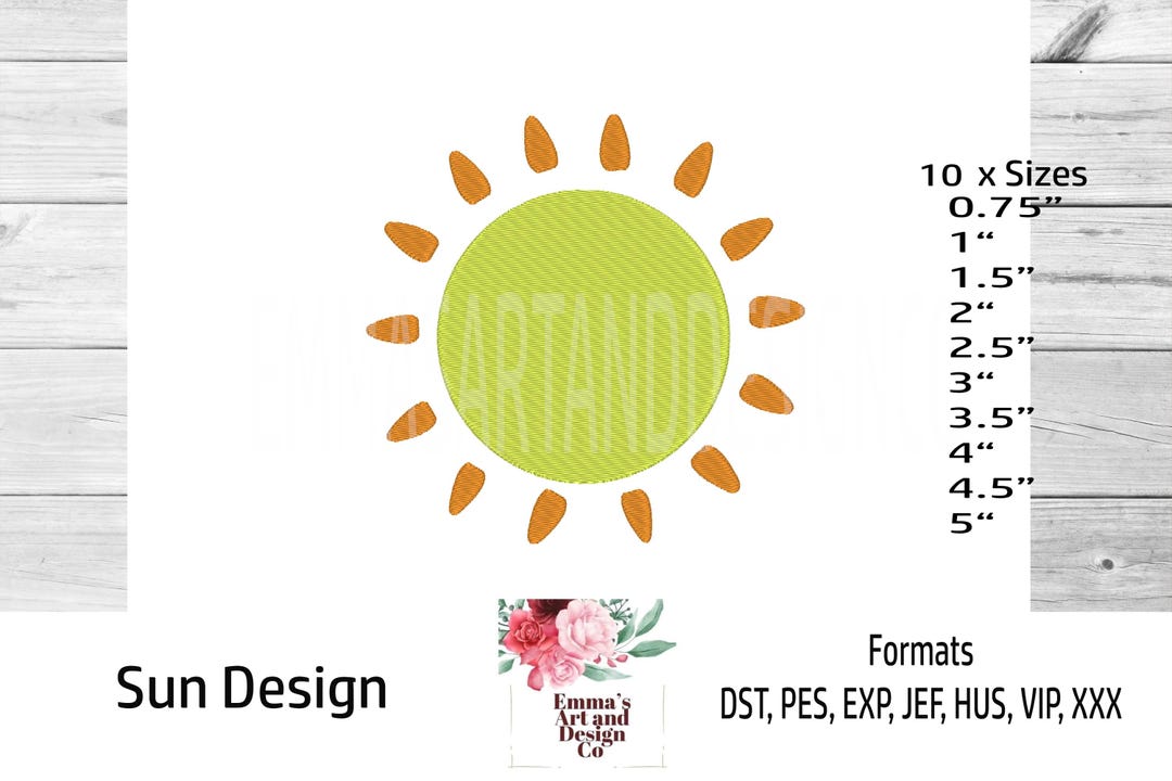 Mini Sun Machine Embroidery Design, Cute Sun, Sun Design, Sun ...