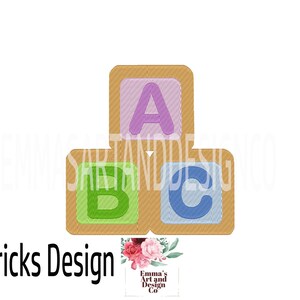 Baby Bricks Machine Embroidery Design, Machine Embroidery Baby Block ...