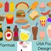 Food Digital Stamps, Fast Food PNG Clipart, American Food Clipart Image ...