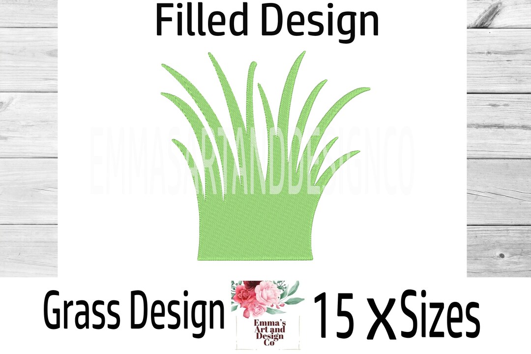 Grass Machine Embroidery Design, Machine Embroidery Grass Design, Grass ...