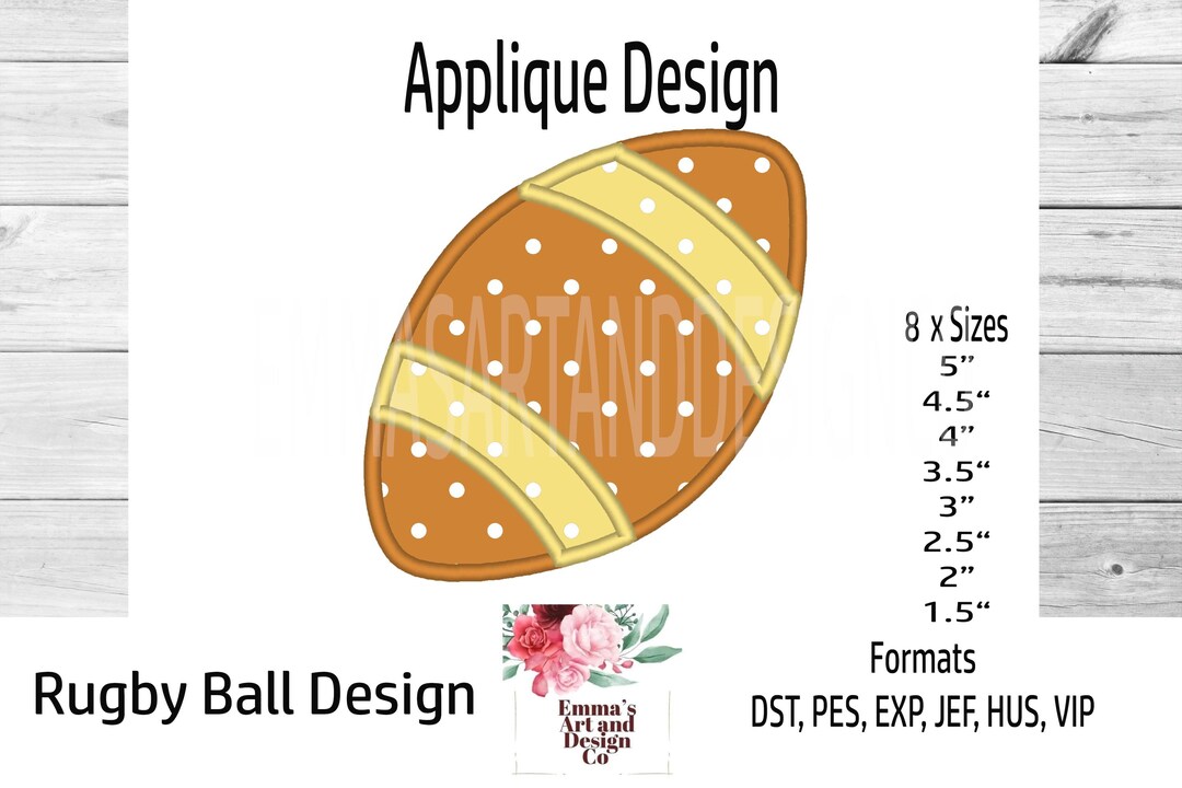 Rugby Machine Embroidery Design, Rugby Design, Rugby Machine Embroidery ...