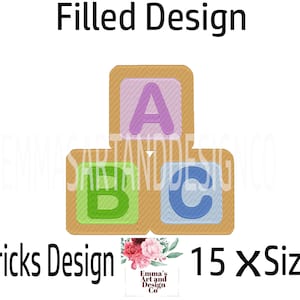 Baby Bricks Machine Embroidery Design, Machine Embroidery Baby Block ...