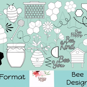 Bee Digital Stamps, Bee PNG Clipart, Bee Clipart Image’s, Digital ...