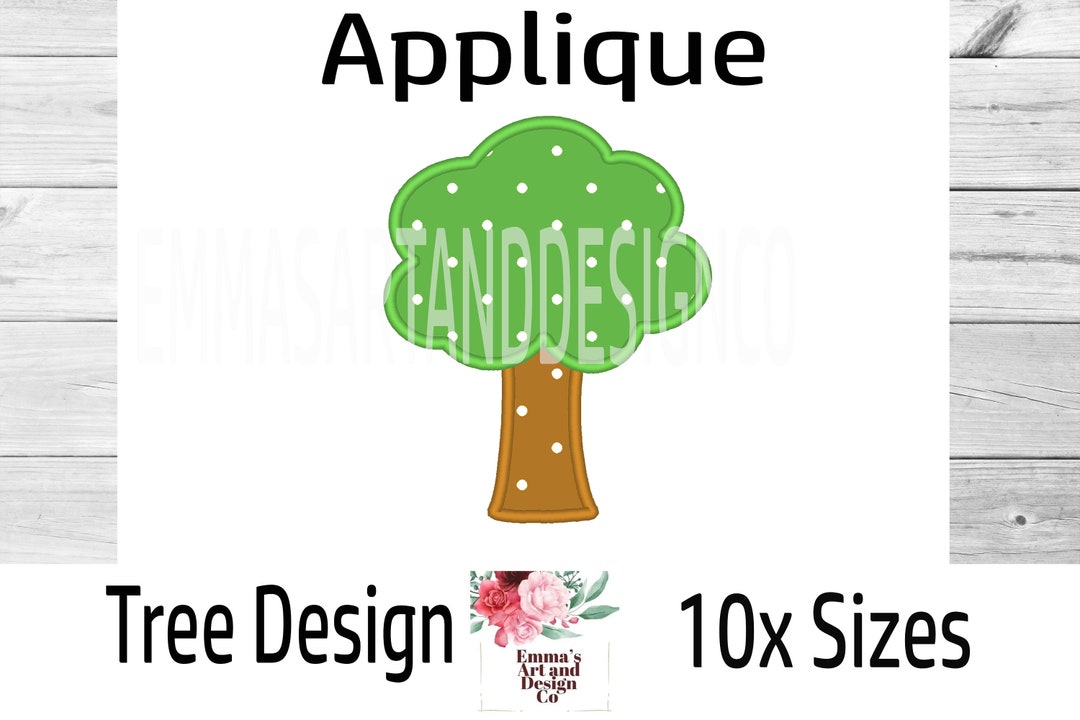 Tree Machine Embroidery Design, Machine Embroidery Tree Design, Easter ...