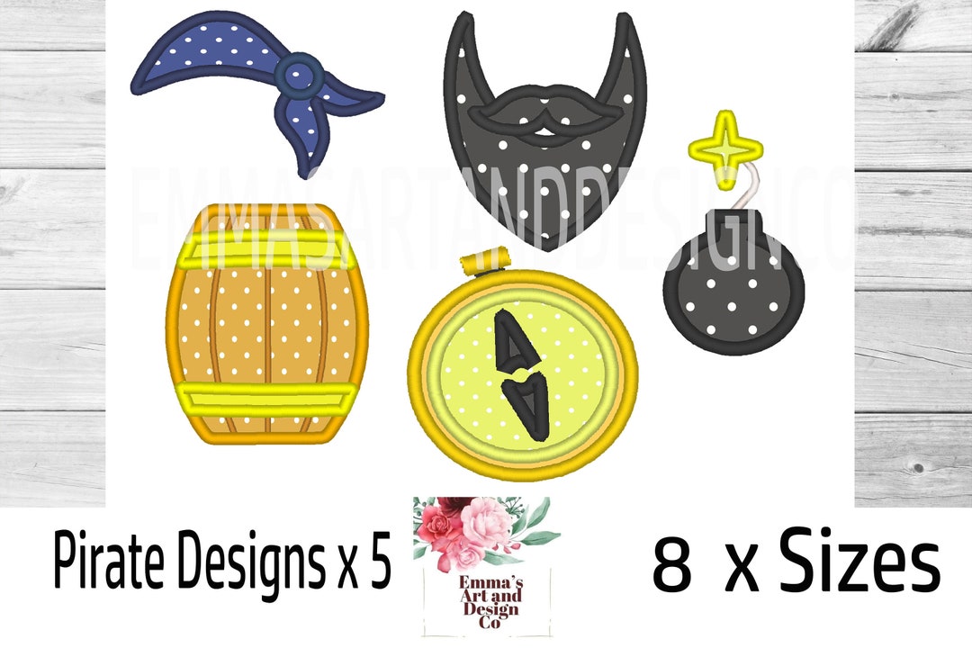 Pirate Machine Embroidery Design, Pirate Embroidery Designs, Embroidery ...