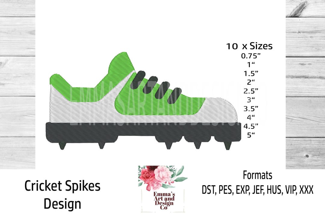 Cricket Spikes Machine Embroidery Design, Cricket Design, Cricket ...