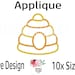Beehive Machine Embroidery Design, Bumblebee Hive Machine Embroidery ...