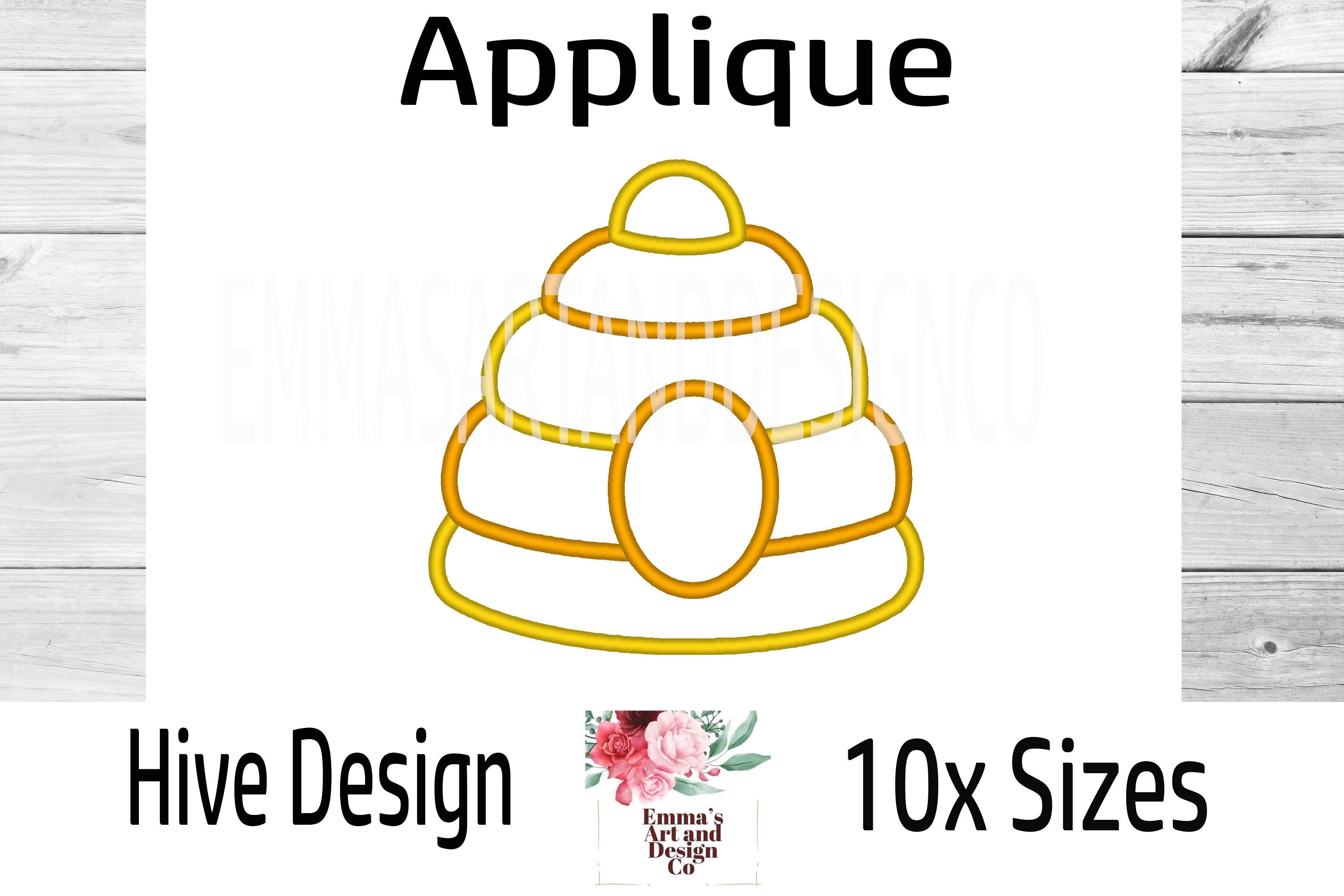 Beehive Machine Embroidery Design, Bumblebee Hive Machine Embroidery ...