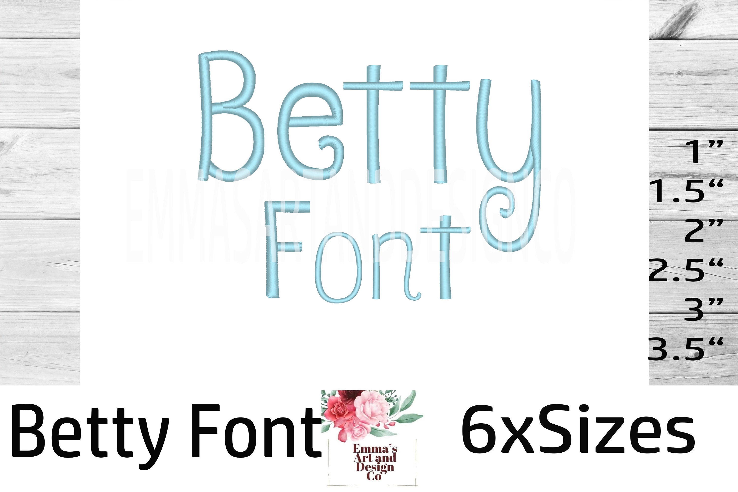 Betty Font. Machine Embroidery Font Machine Embroidery Betty - Etsy