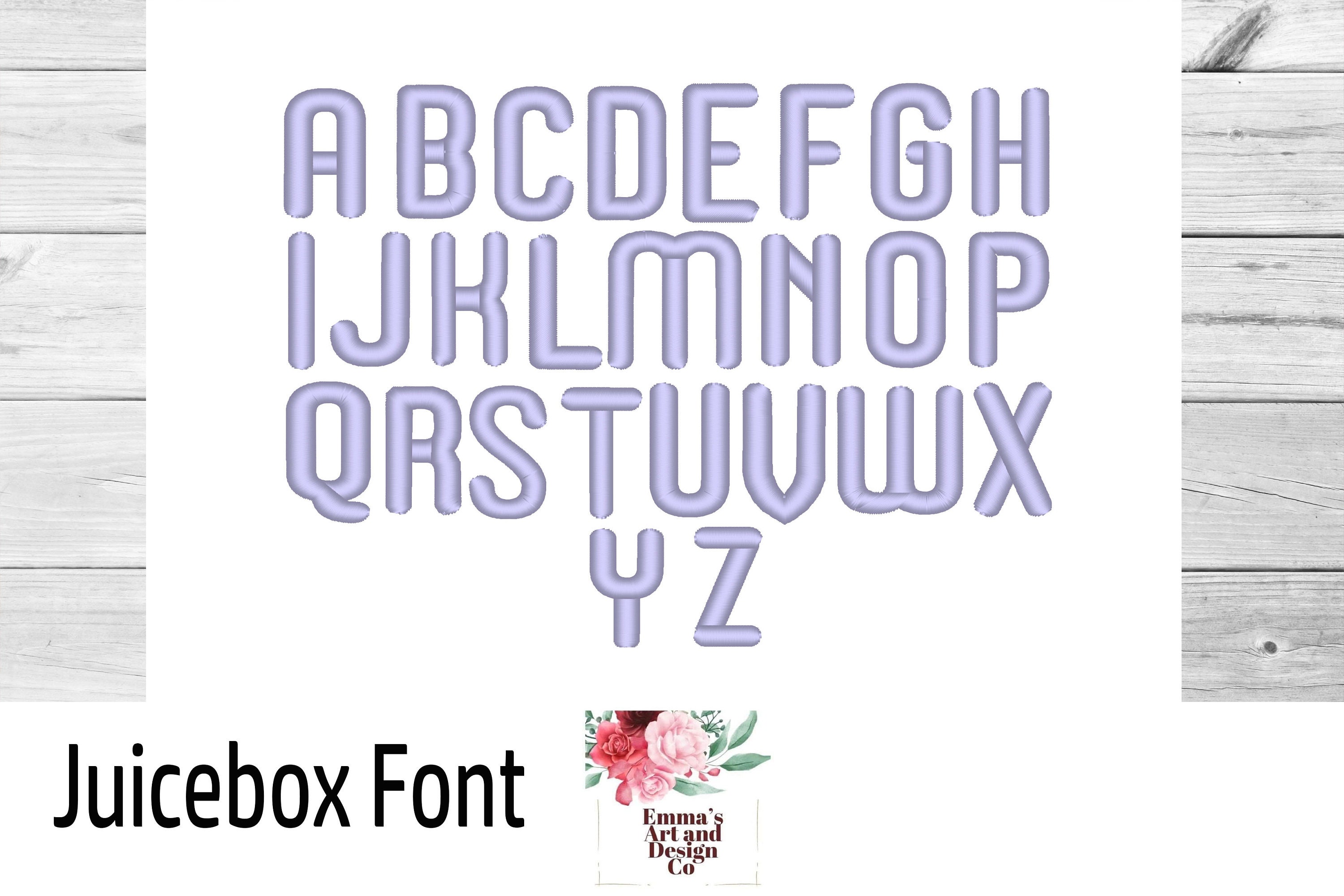 Juice Box Machine Embroidery Font Machine Embroidery Font - Etsy