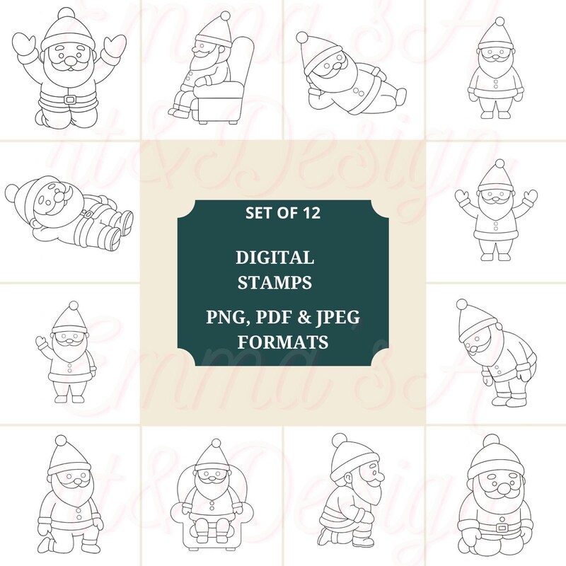 Christmas Digi Stamp - Etsy