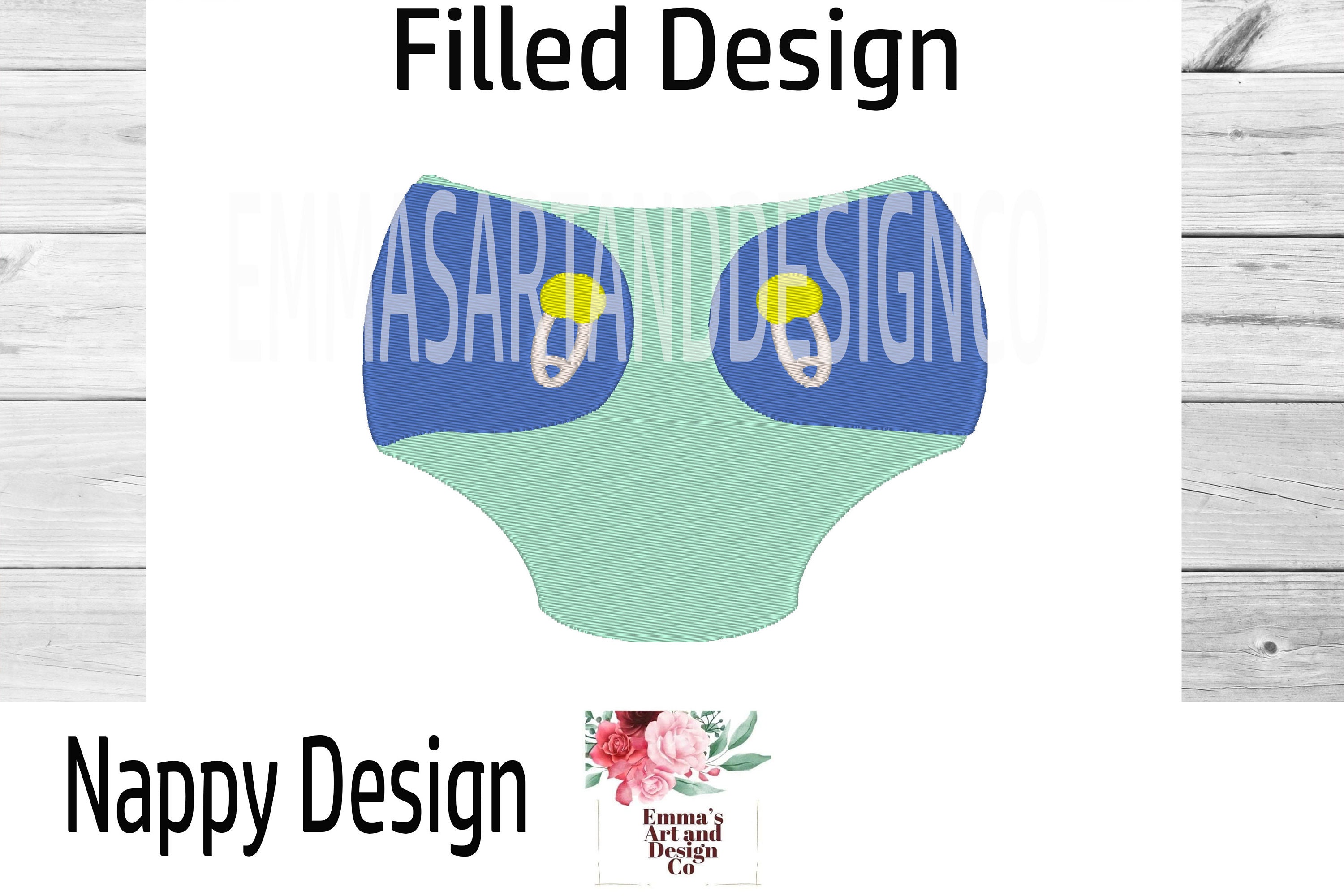 Nappy Machine Embroidery Design Machine Embroidery Nappy - Etsy