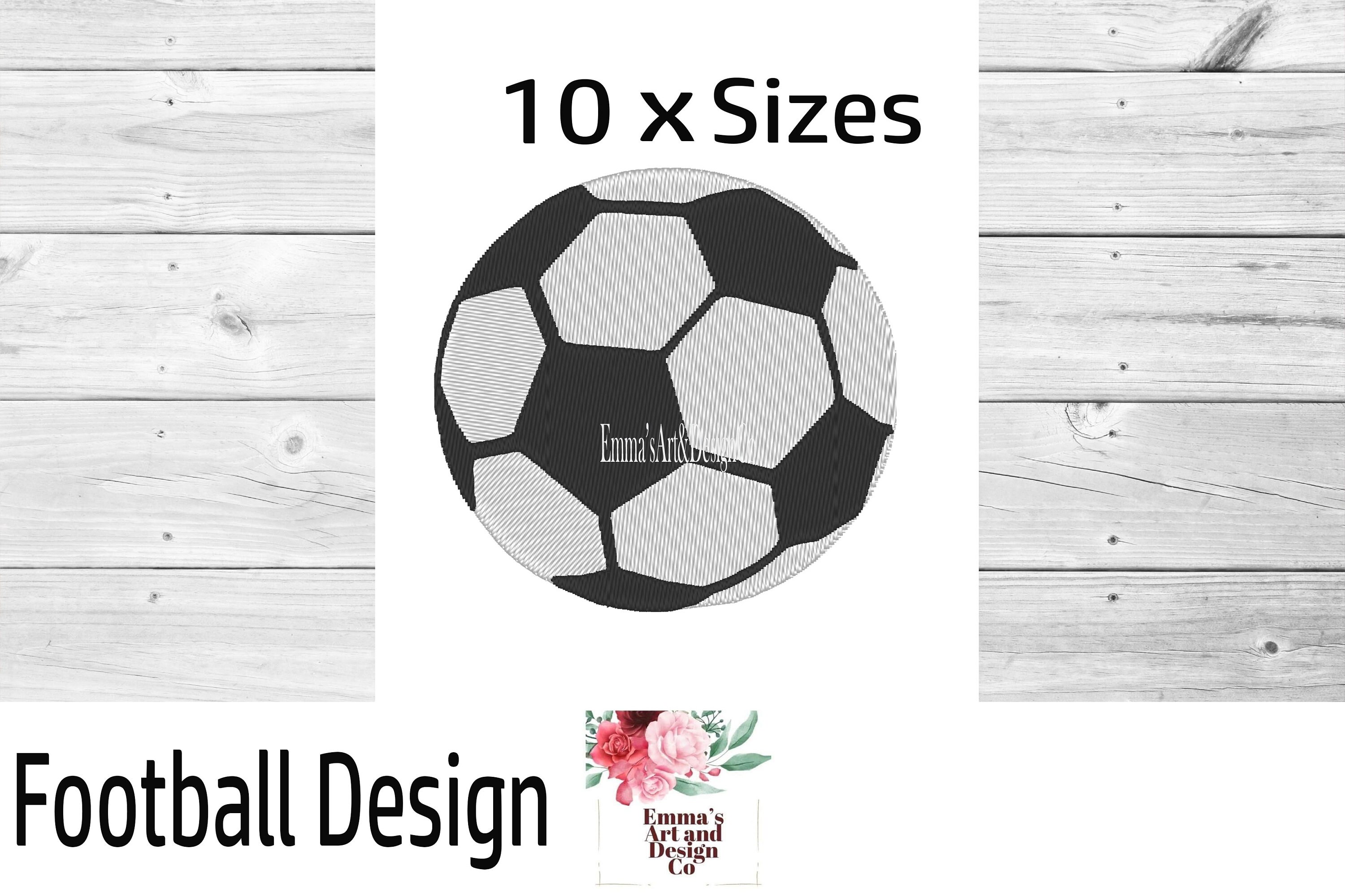 Soccer Machine Embroidery Design Football Design Footie - Etsy