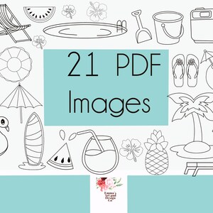 Summer Digital Stamps, Summer PNG Clipart, Summer Clipart Image’s ...