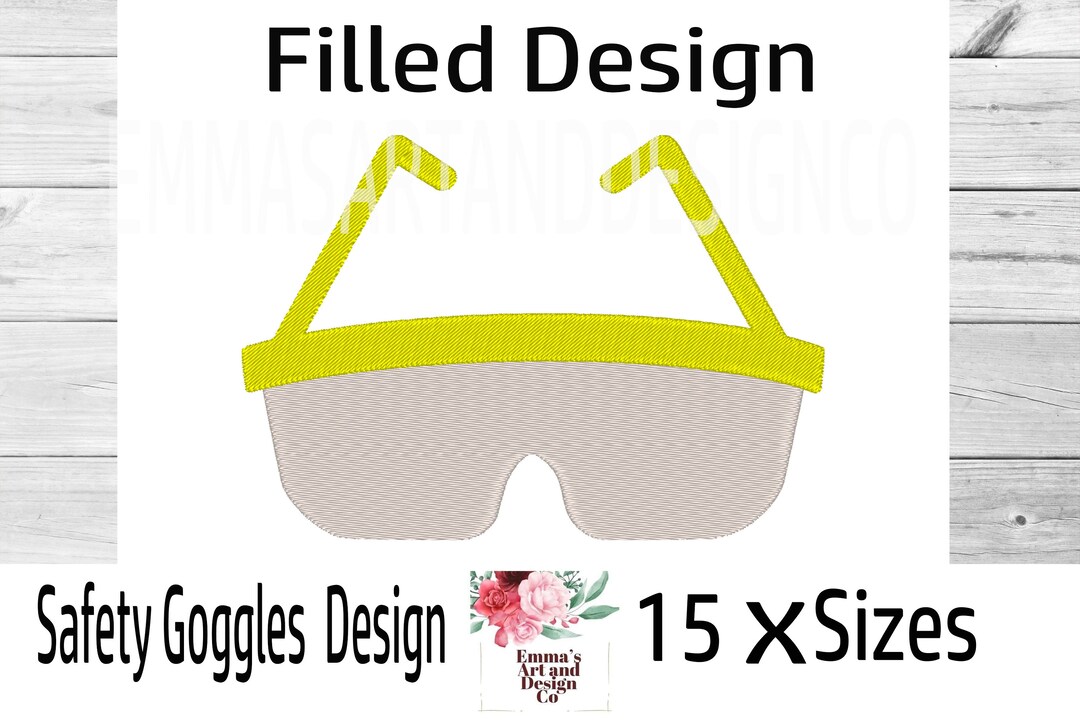 Goggles Embroidery Design, Science Embroidery Design, Machine ...