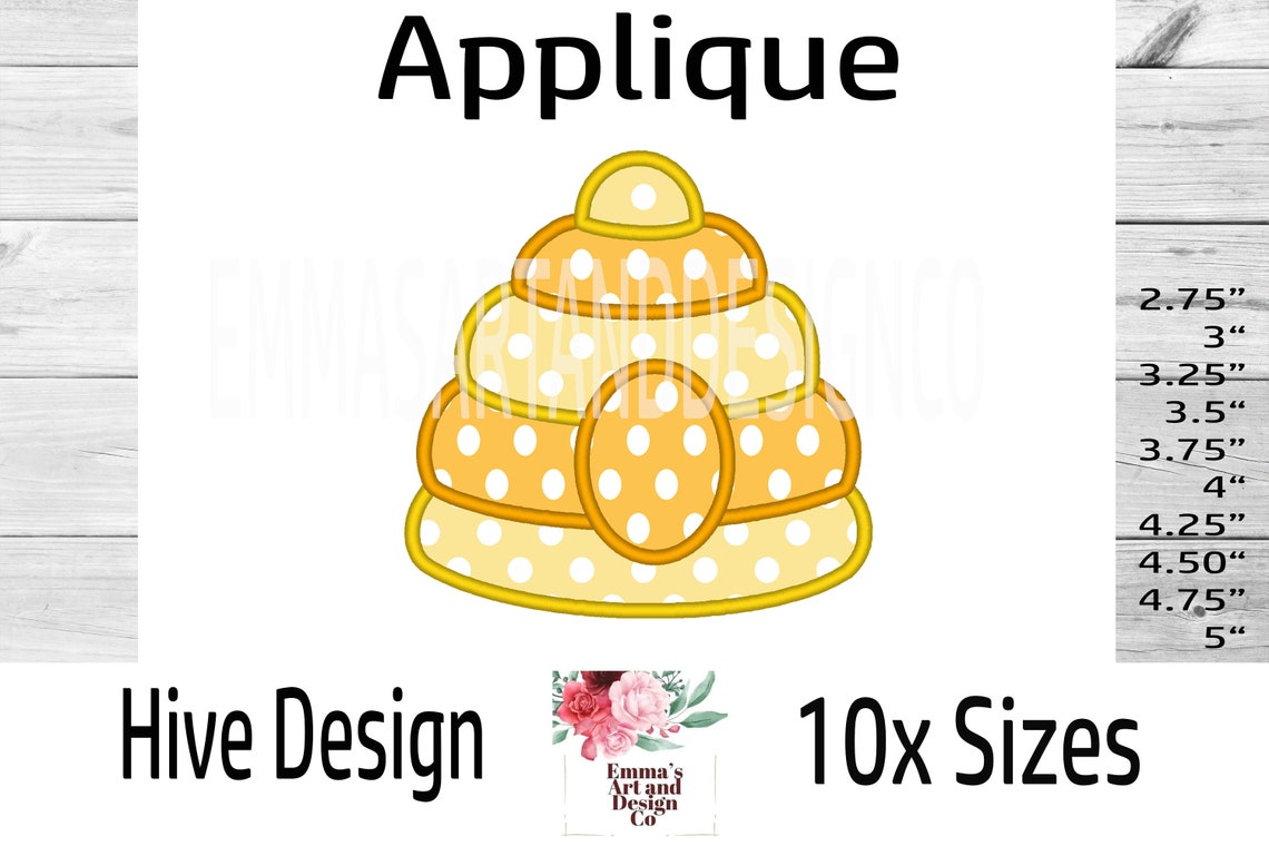 Beehive Machine Embroidery Design, Bumblebee Hive Machine Embroidery ...