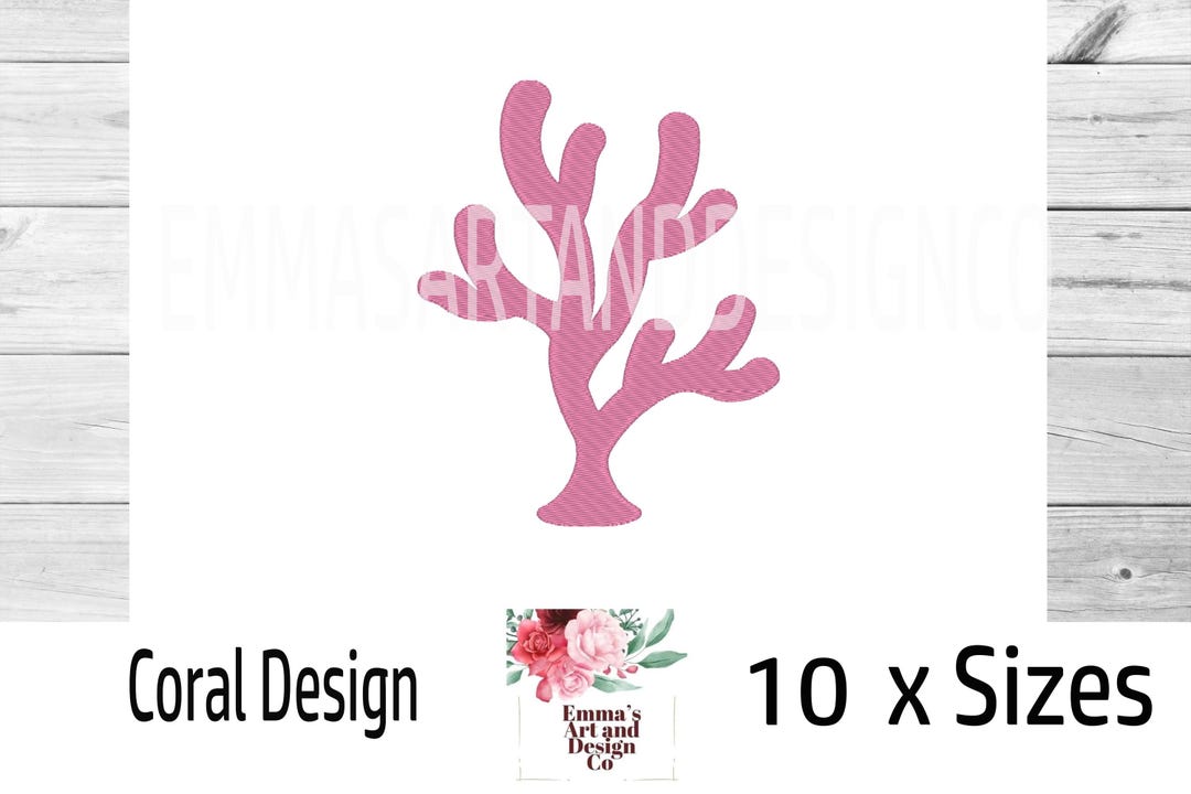 Coral Machine Embroidery Design, Cute Coral Embroidery Designs ...