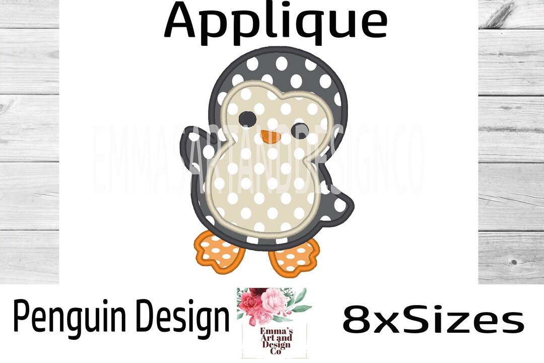 Penguin Machine Embroidery Design, Machine Embroidery Penguin Design ...