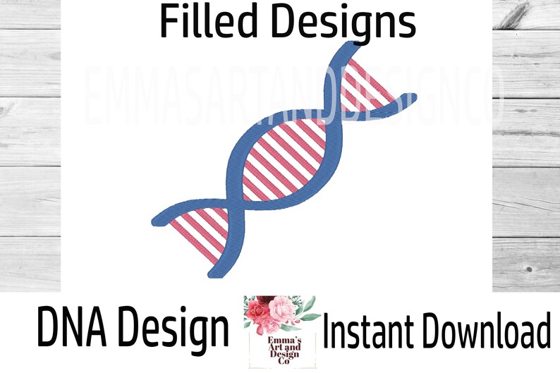 DNA Embroidery Design, Science Embroidery Design, Machine Embroidery ...