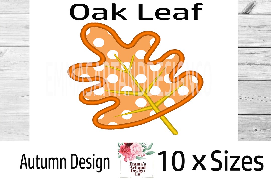 Leaf Machine Embroidery Design, Fall Machine Embroidery Design, Leaf ...