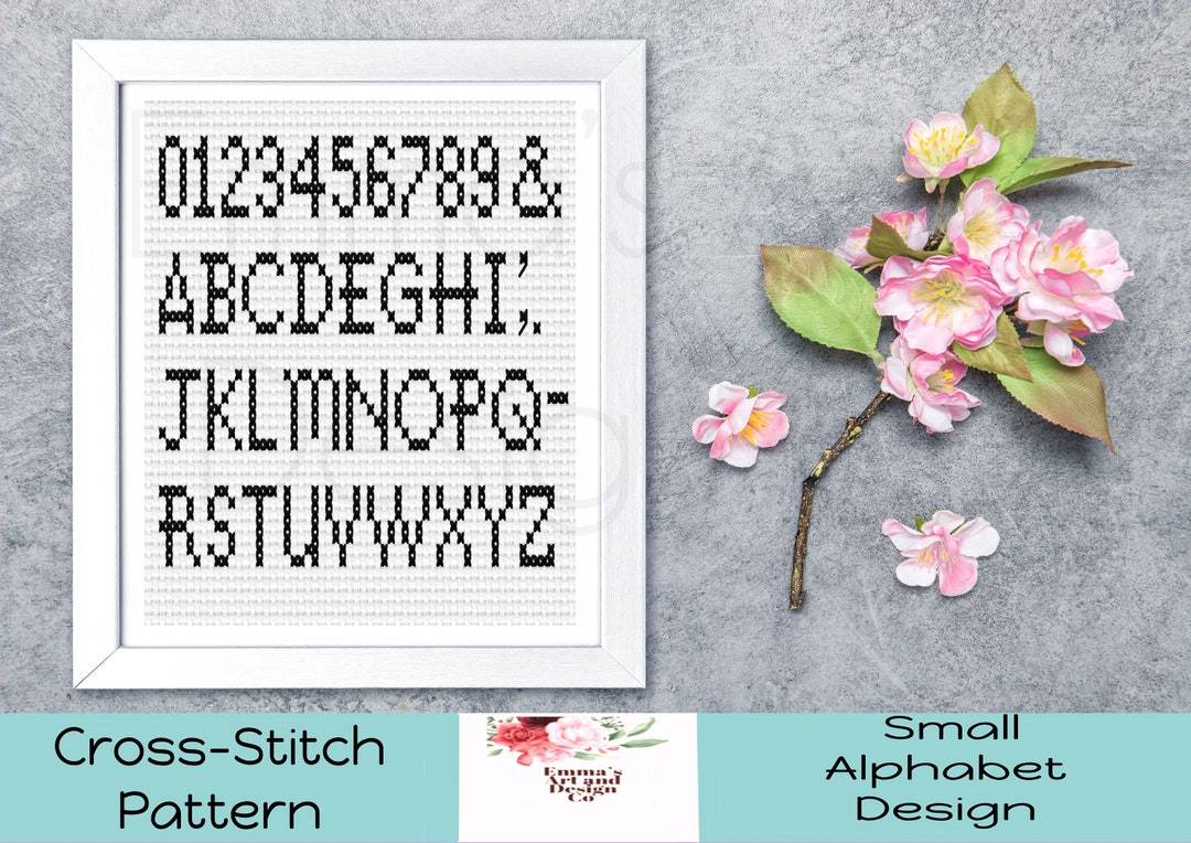 Small Alphabet Cross Stitch Pattern, Modern Cross-stitch Pattern, Cross ...