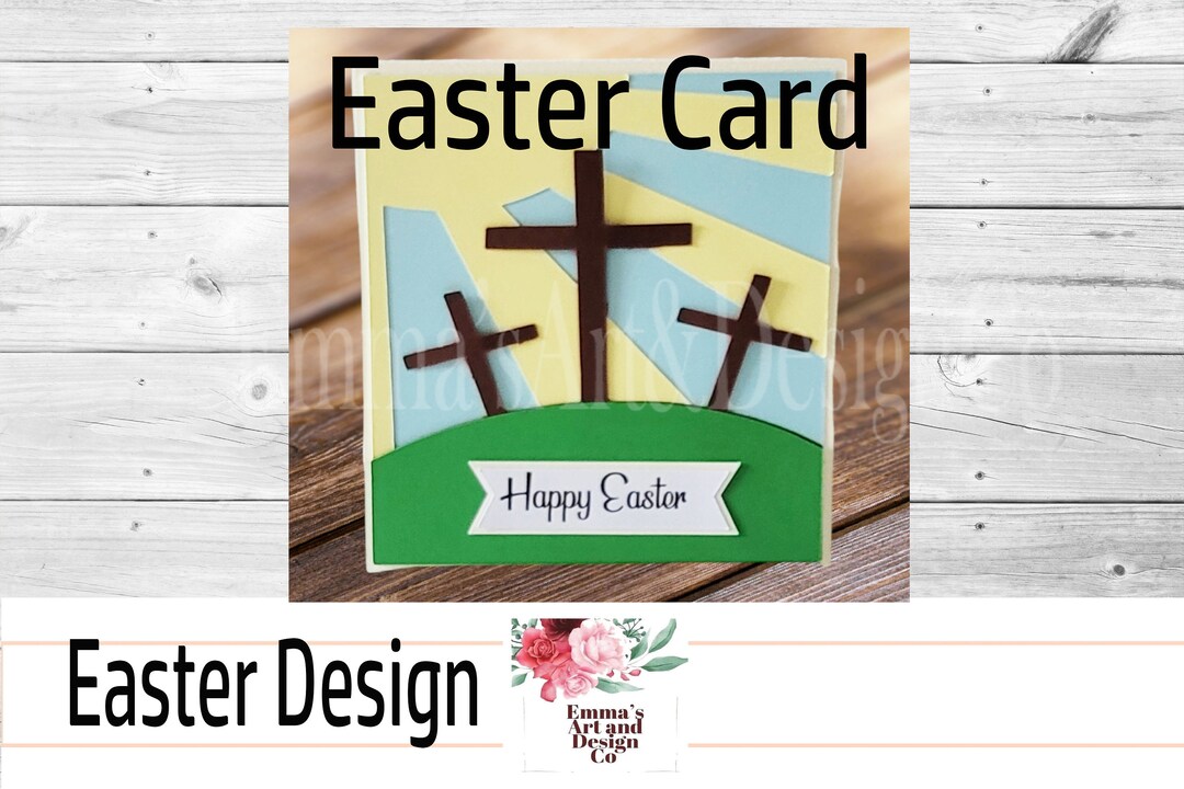 Happy Easter SVG Card Template, Easter File for Cricut, Happy Easter ...