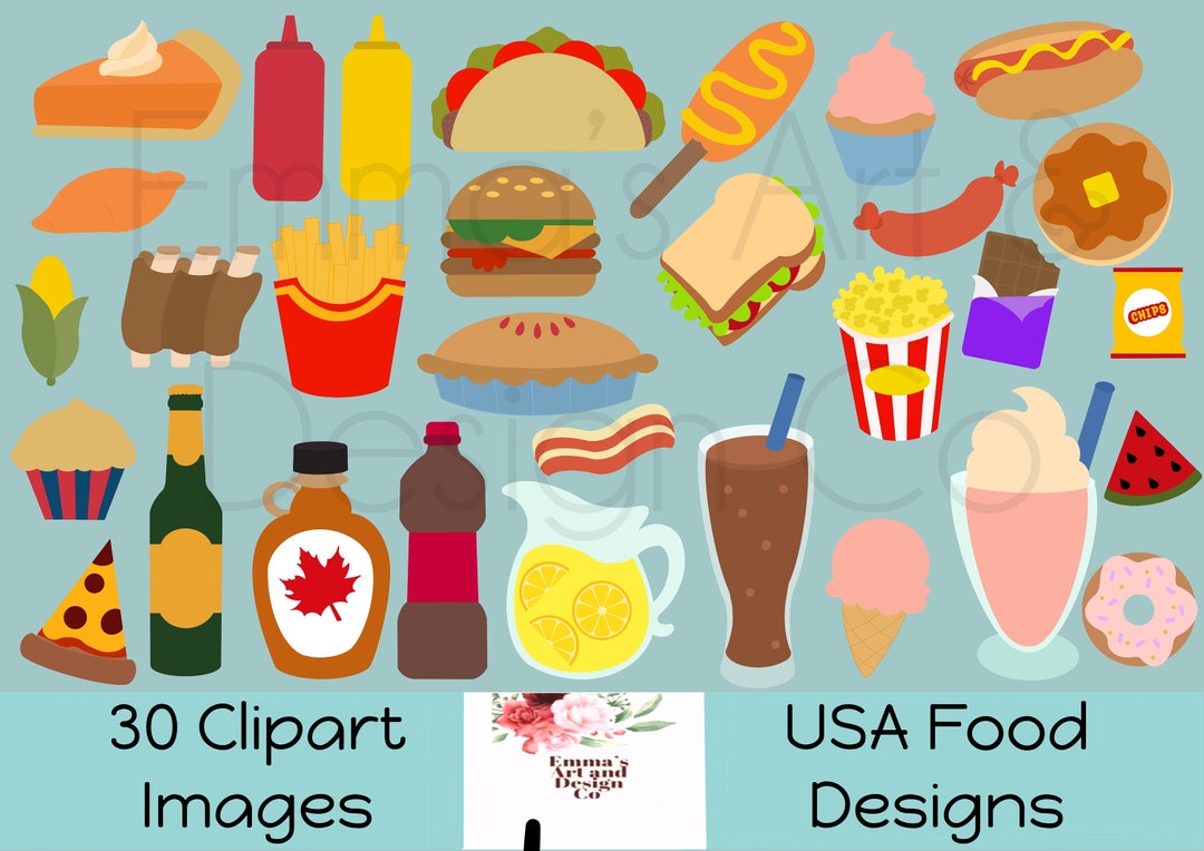 Food Digital Stamps, Fast Food PNG Clipart, American Food Clipart Image ...