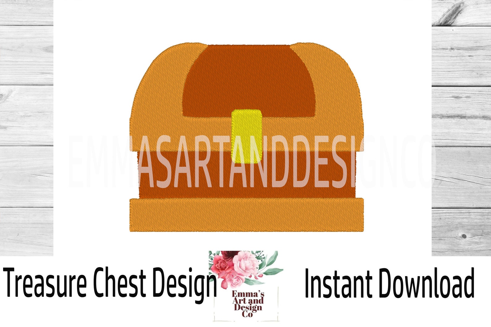 Treasure Chest Machine Embroidery Design, Pirate Treasure Chest ...