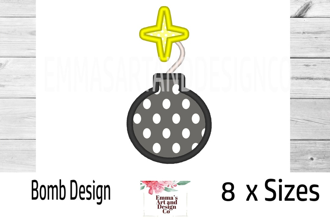 Bomb Machine Embroidery Design, Bomb Embroidery Designs, Embroidery ...