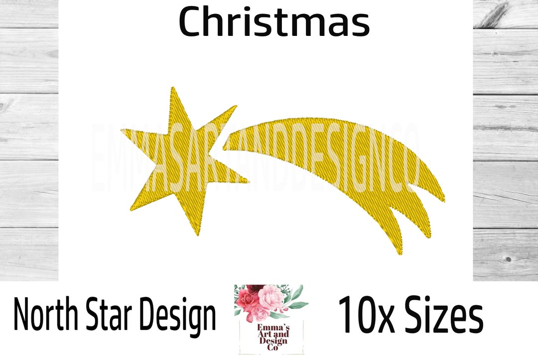 Christmas North Star Machine Embroidery Design, Machine Embroidery ...