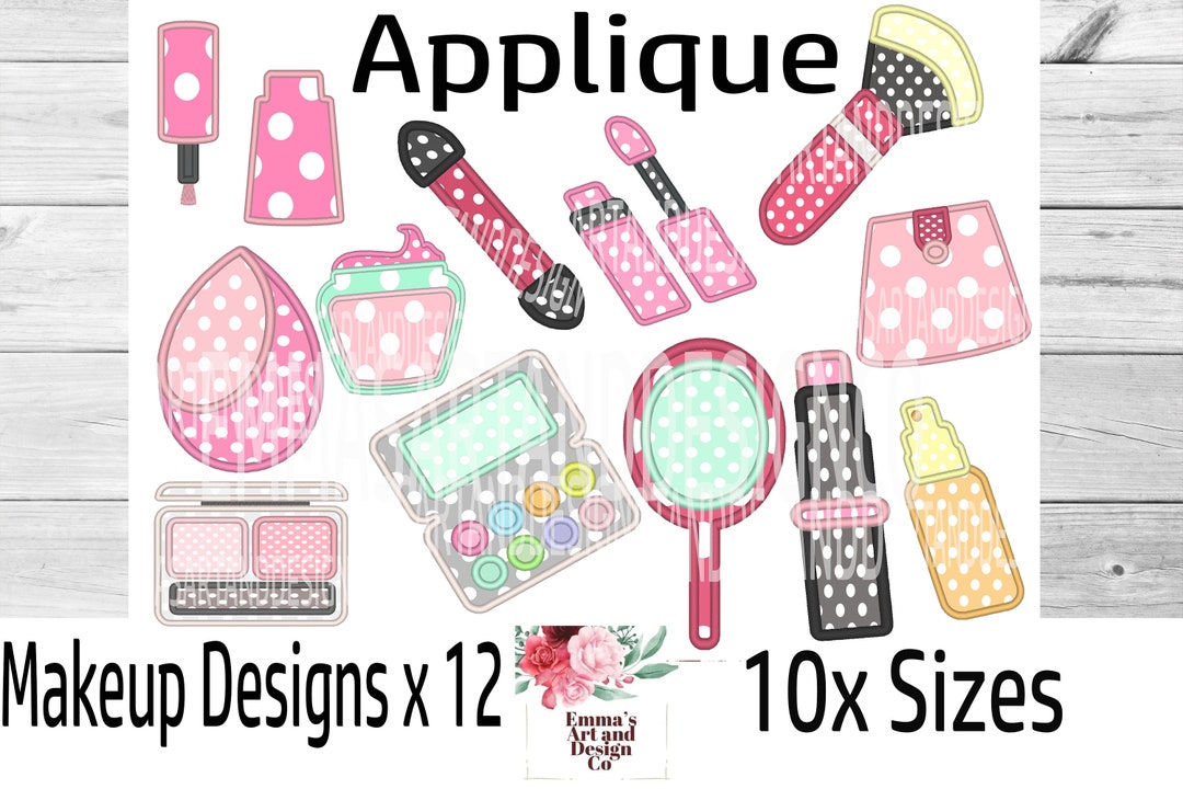 Makeup Machine Embroidery Design, Makeup Bundle Machine Embroidery ...