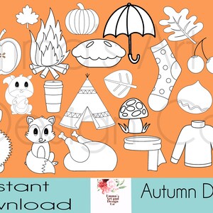 Autumn Digital Stamps, Fall PNG Clipart, Fall Clipart Image’s, Digital ...