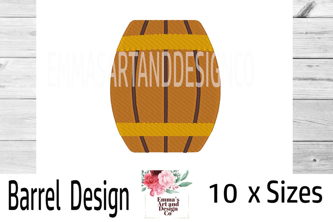 Barrel Machine Embroidery Design, Wooden Barrel Embroidery Designs ...