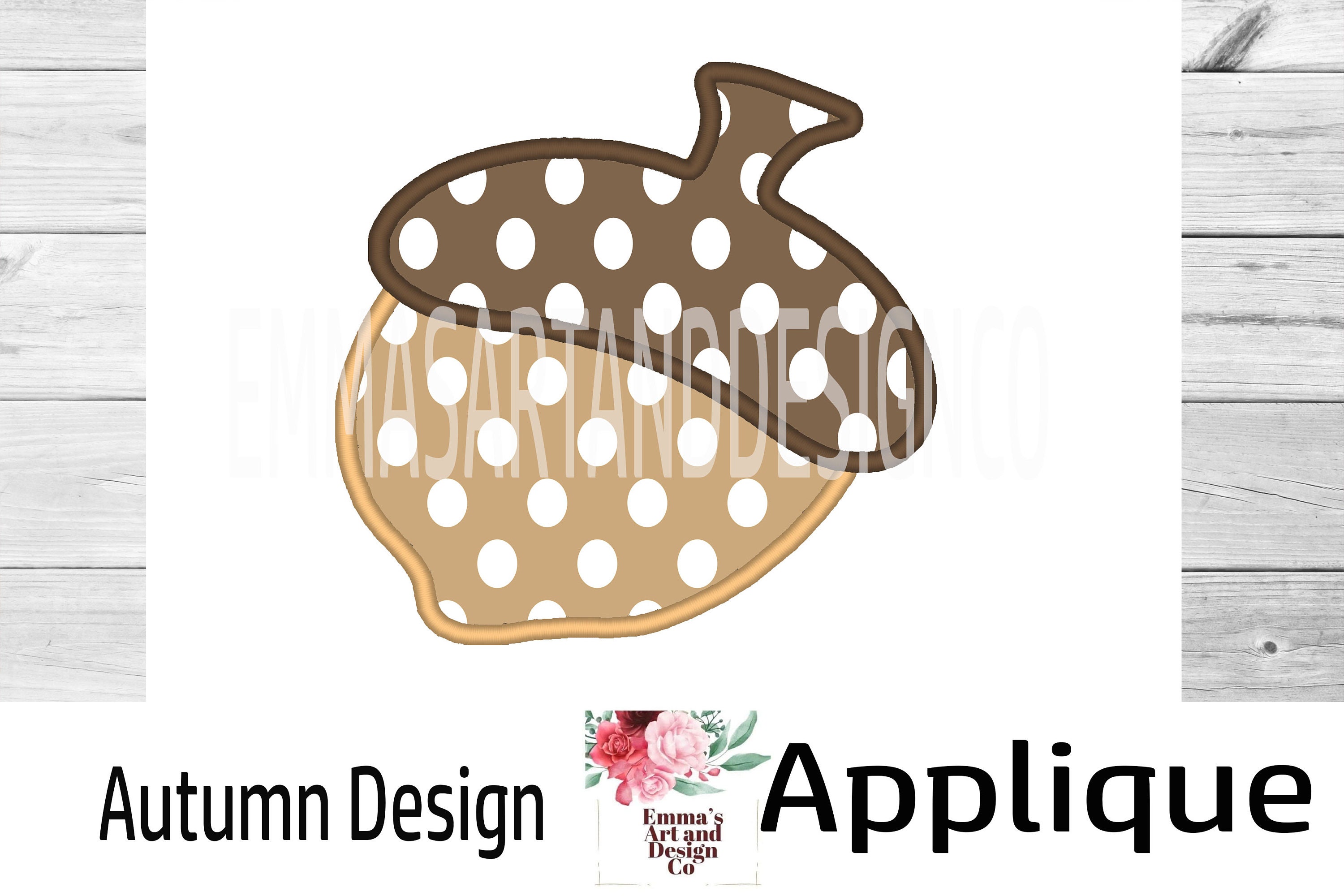 Acorn Machine Embroidery Design Fall Machine Embroidery - Etsy