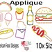 Applique Food Machine Embroidery Design, Fast Food Embroidery Design ...