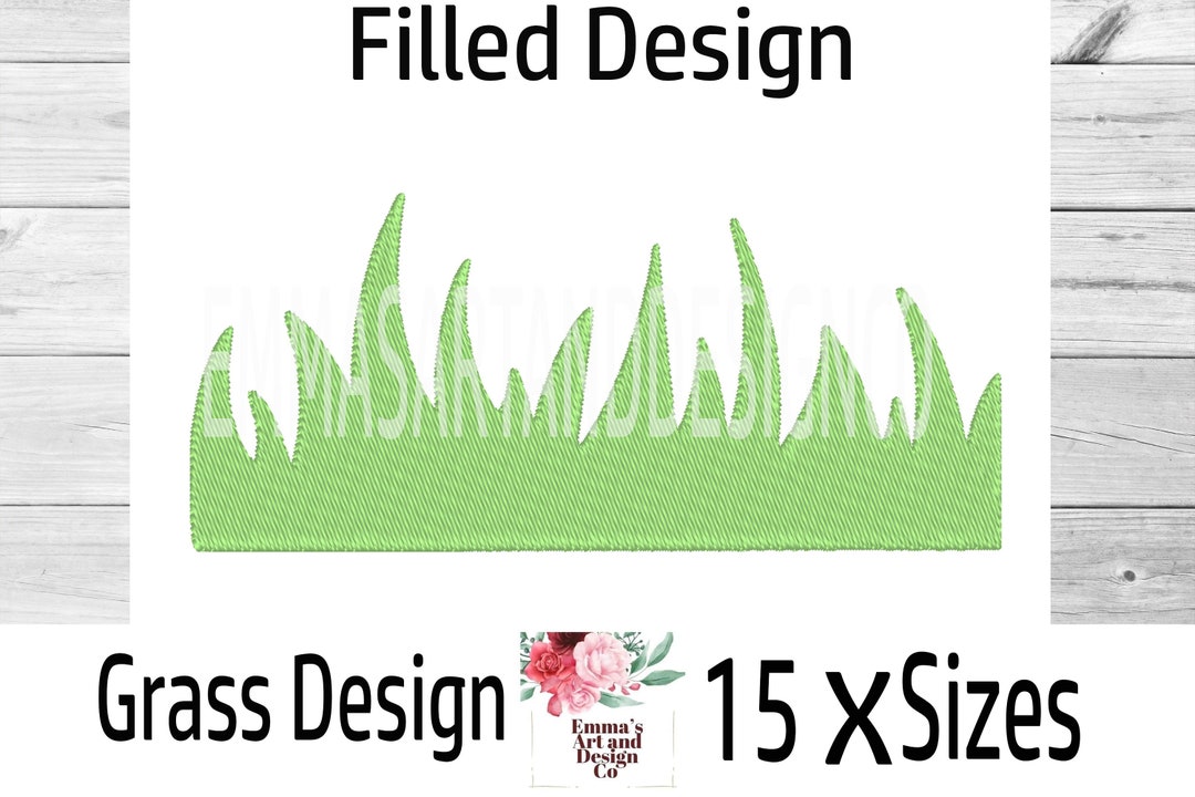 Grass Machine Embroidery Design, Machine Embroidery Grass Design, Grass ...