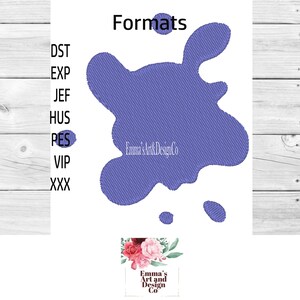 Paint Splat Embroidery Design, Paint Splash Embroidery Design, Paint ...