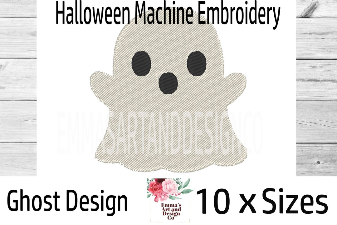 Spooky Halloween Embroidery Pattern, Ghost Embroidery Machine Pattern ...
