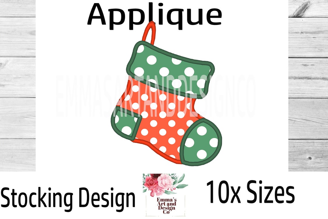 Stocking Machine Embroidery Design, Machine Embroidery Stocking ...