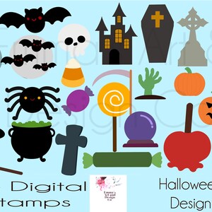 Halloween Clipart, Halloween PNG, Halloween Digital Stamps, Halloween ...