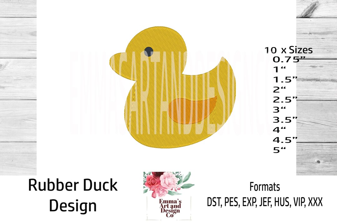 Rubber Duck Machine Embroidery Design, Machine Embroidery Toy Design ...