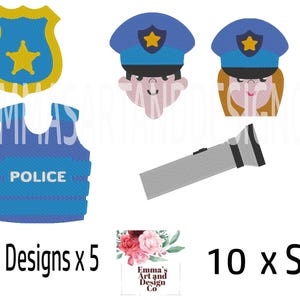 Policeman Machine Embroidery Design, Police Officer Embroidery Designs ...