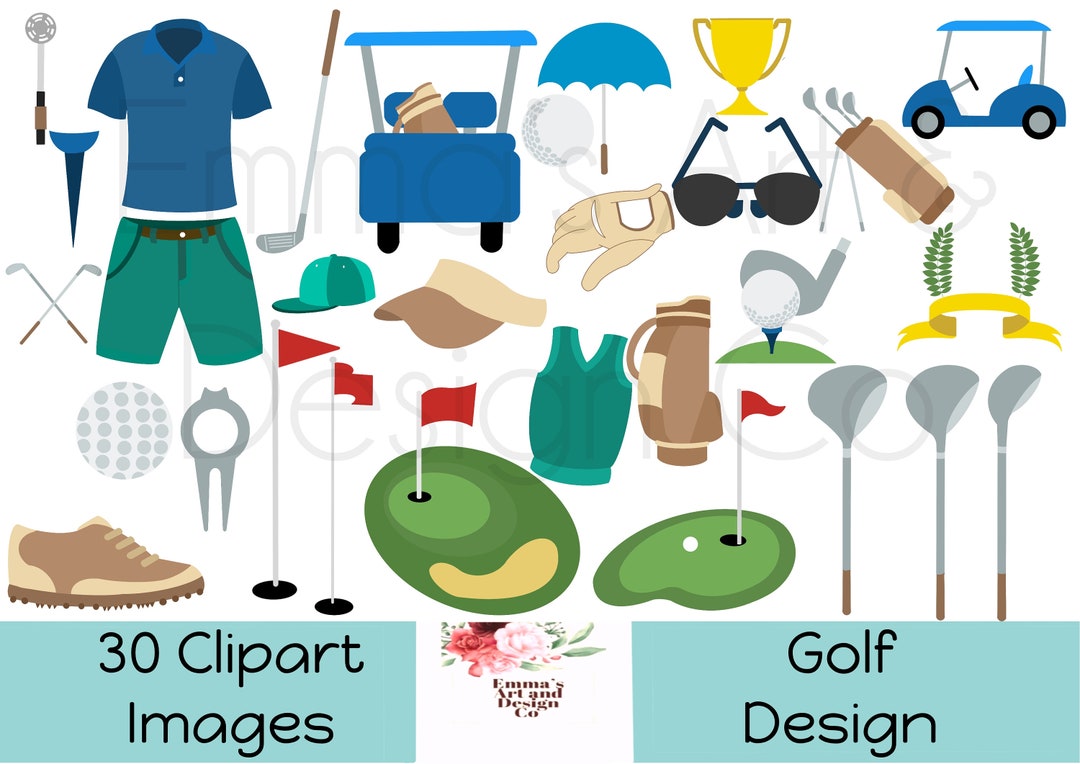 Golf Digital Stamps, Golf PNG Clipart, Golf Clipart Image’s, Digital ...
