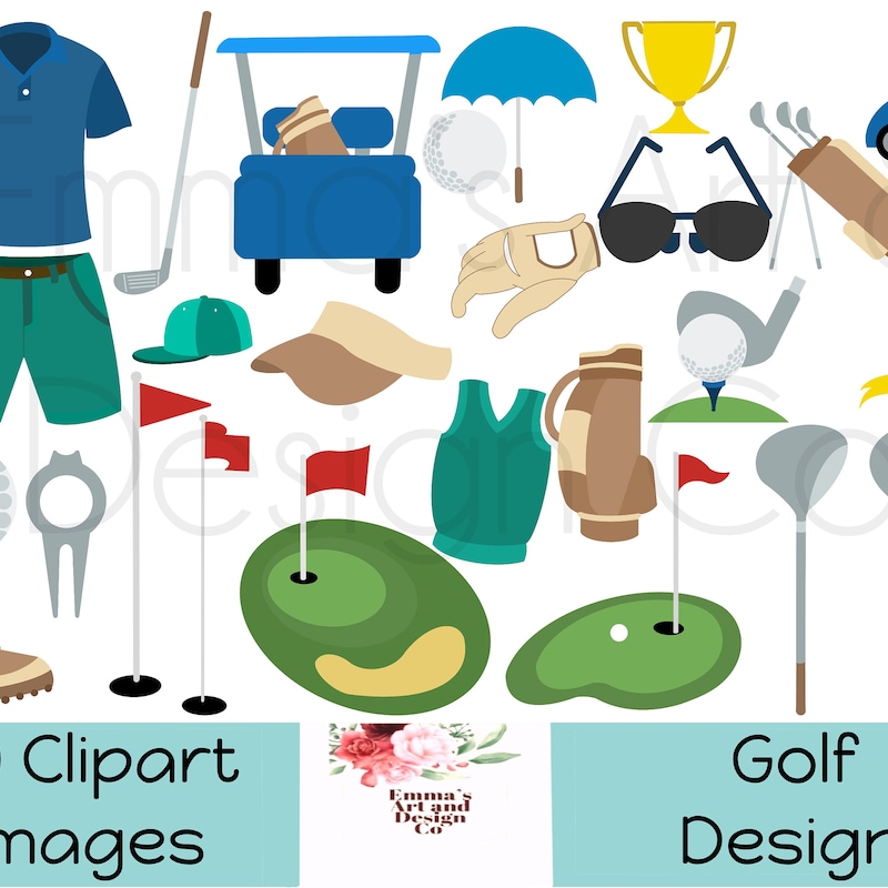 Golf Clipart Images - Etsy