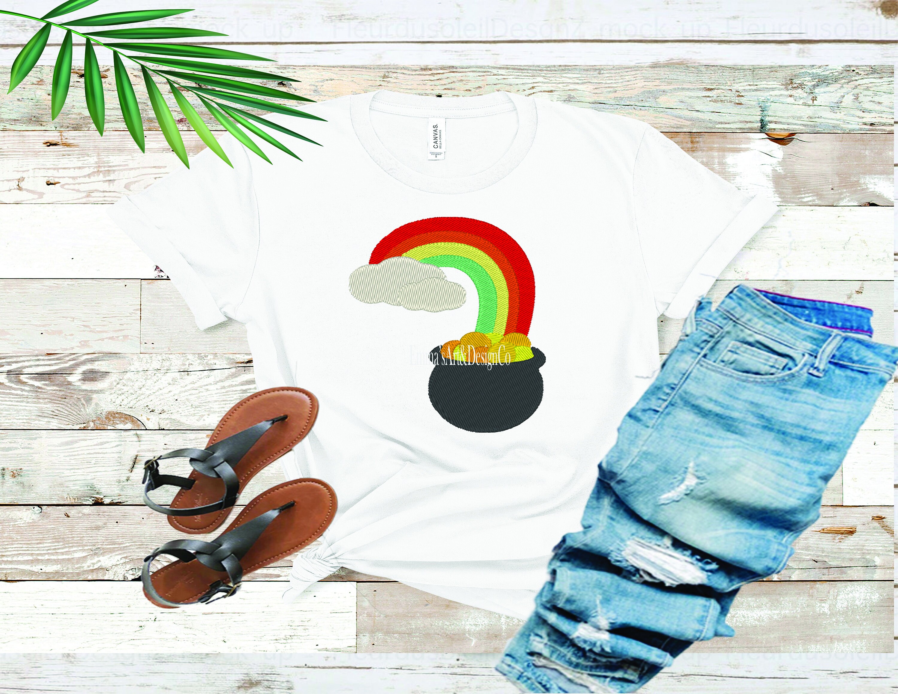 Pot of Gold Machine Embroidery Design Machine Embroidery Pot - Etsy