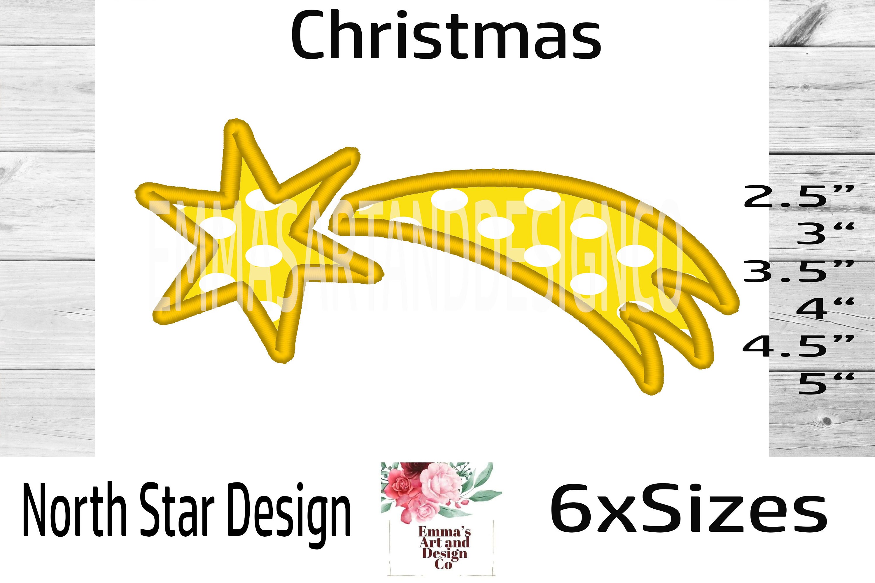 Christmas North Star Machine Embroidery Design, Machine Embroidery ...