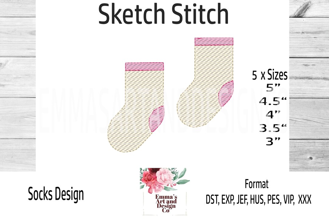 Baby Socks Machine Embroidery Design, Machine Embroidery Sock Design ...